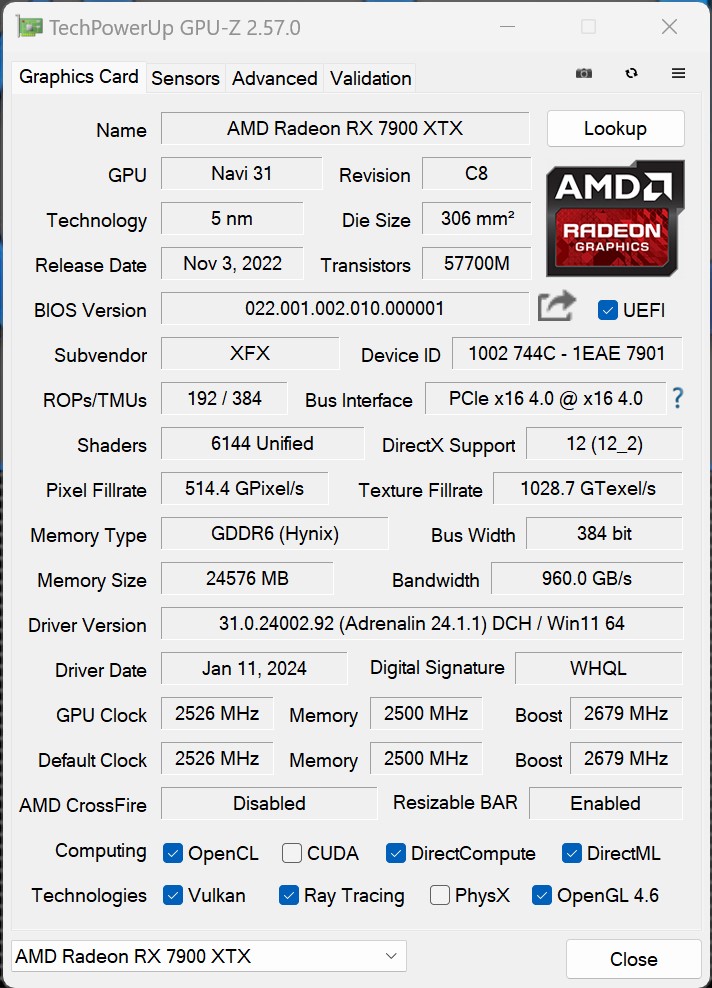 AMD Radeon RX 7900 XTX with 24 GB VRAM review: Already available for ...