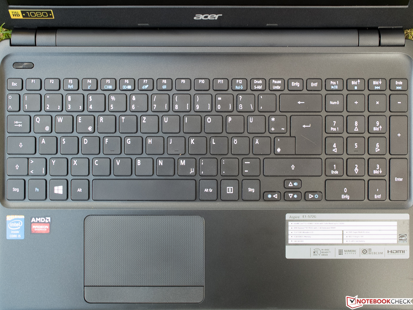 Review Acer Aspire E1-572G-54204G50Mnkk Notebook - NotebookCheck.net ...