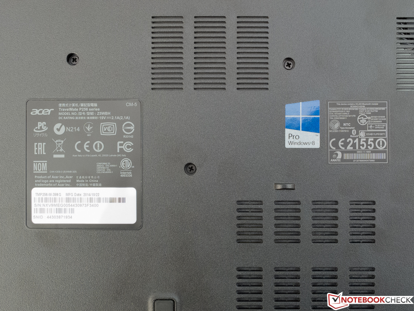 Acer TravelMate P256-M-39NG Notebook Review - NotebookCheck.net Reviews