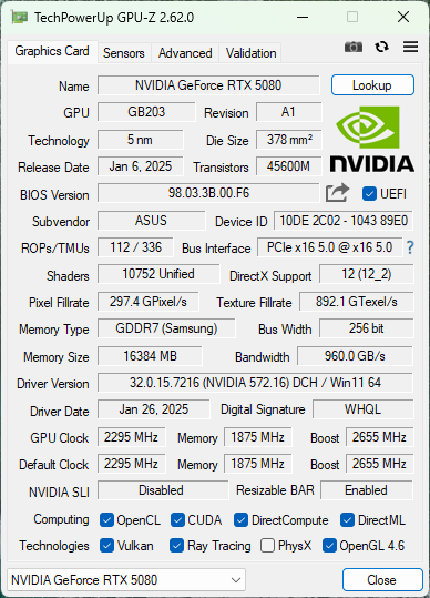 Asus Prime GeForce RTX 5080 OC Edition Review: 13% gains Asus Prime GeForce RTX 5080 OC Edition Review: 13% gains