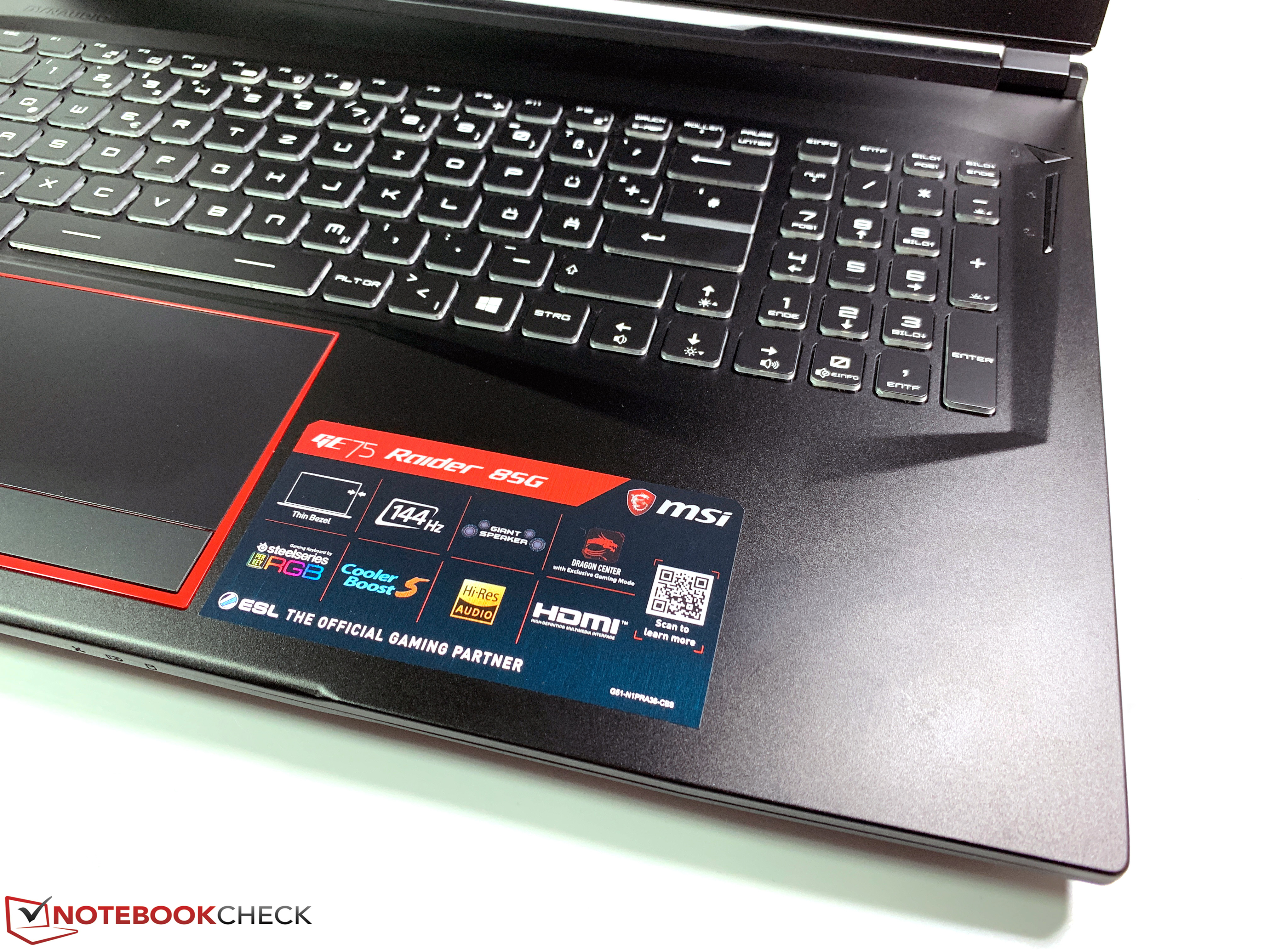 MSI GE75 8SG Raider (i7-8750H, RTX 2080) Laptop Review - NotebookCheck ...