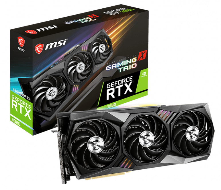 MSI GeForce RTX 3080 GAMING X TRIO 10GB GDDR6X Graphics Card At Rs