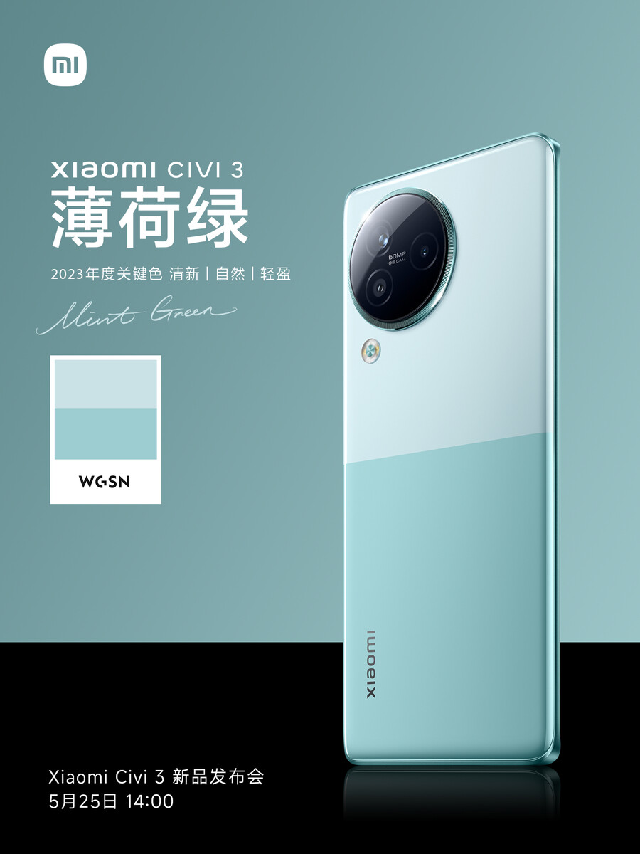 Xiaomi CIVI 3 design, cameras, display and colour options revealed in ...