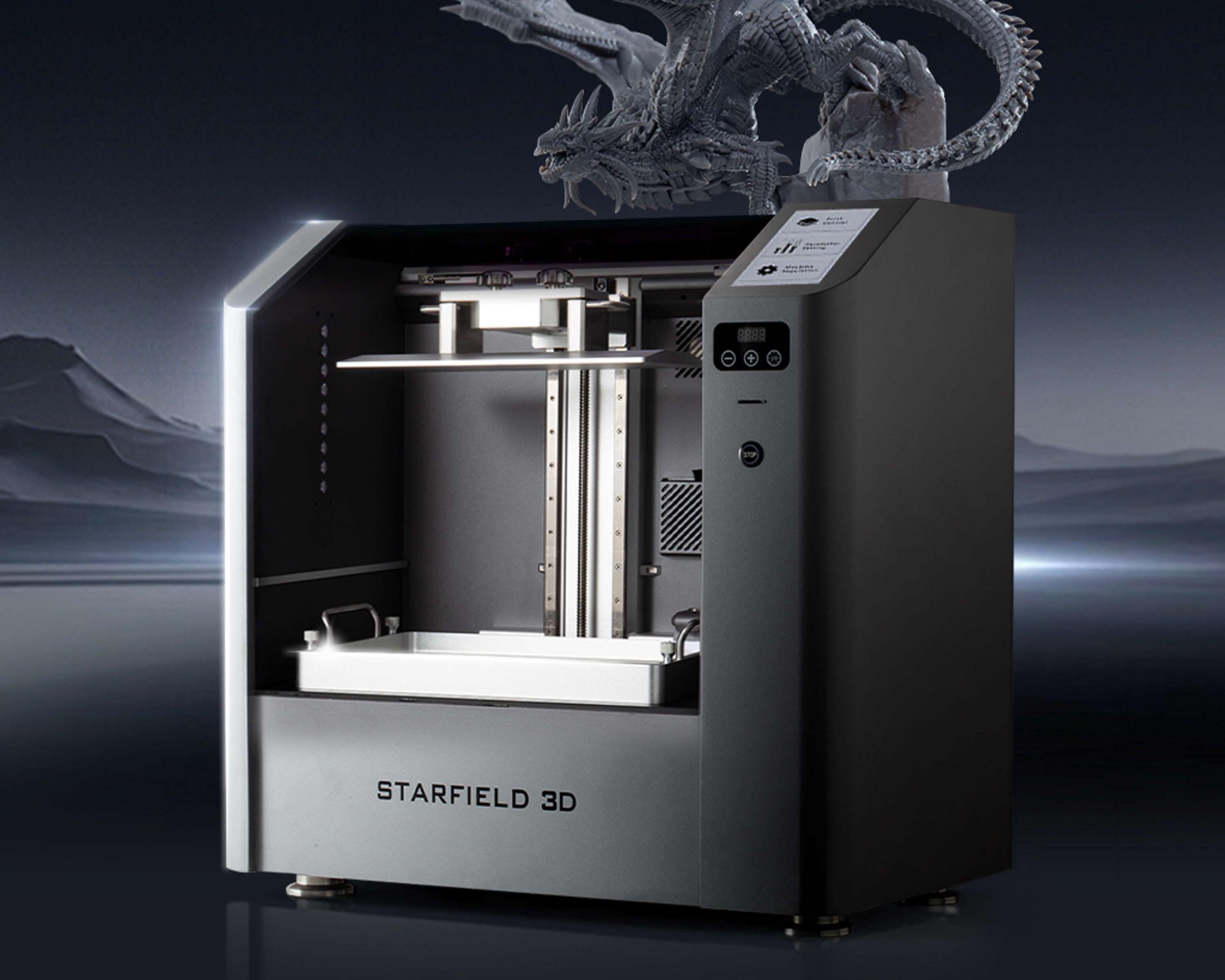Starfield 3D: This huge 3D printer is equipped with an internal curing ...