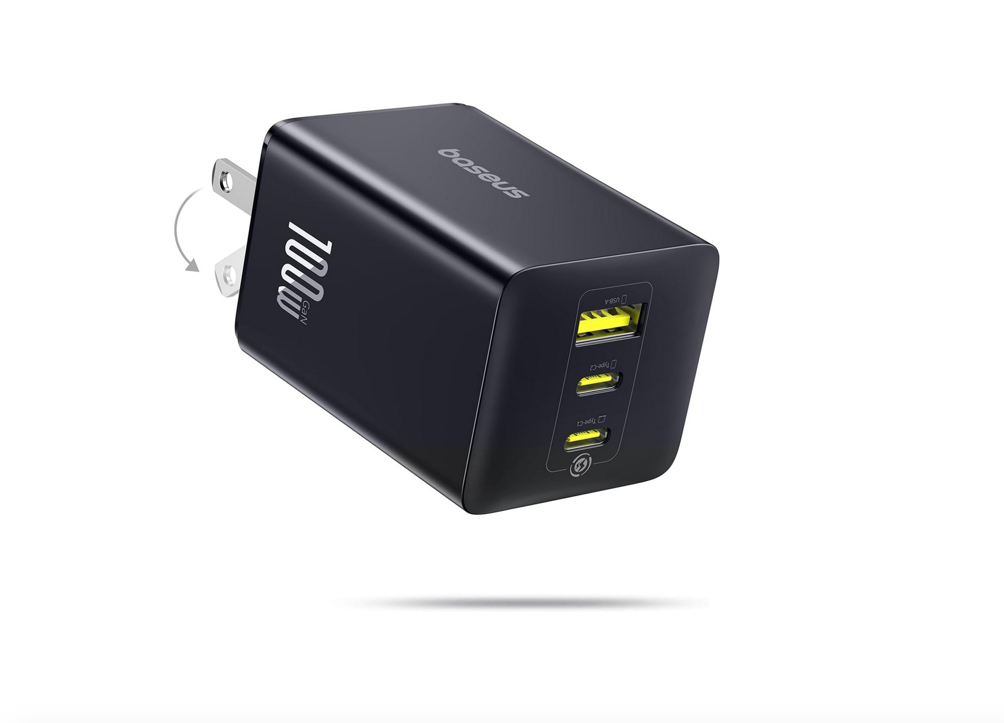 Baseus 100-watt USB-C GaN fast-charger with triple ports drops to ...