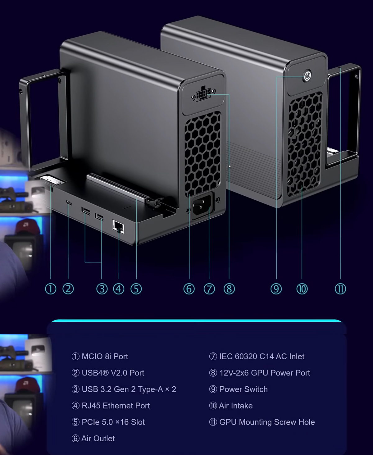 MCIO G2 eGPU Dock with MCIO Support Detailed Ahead of Launch