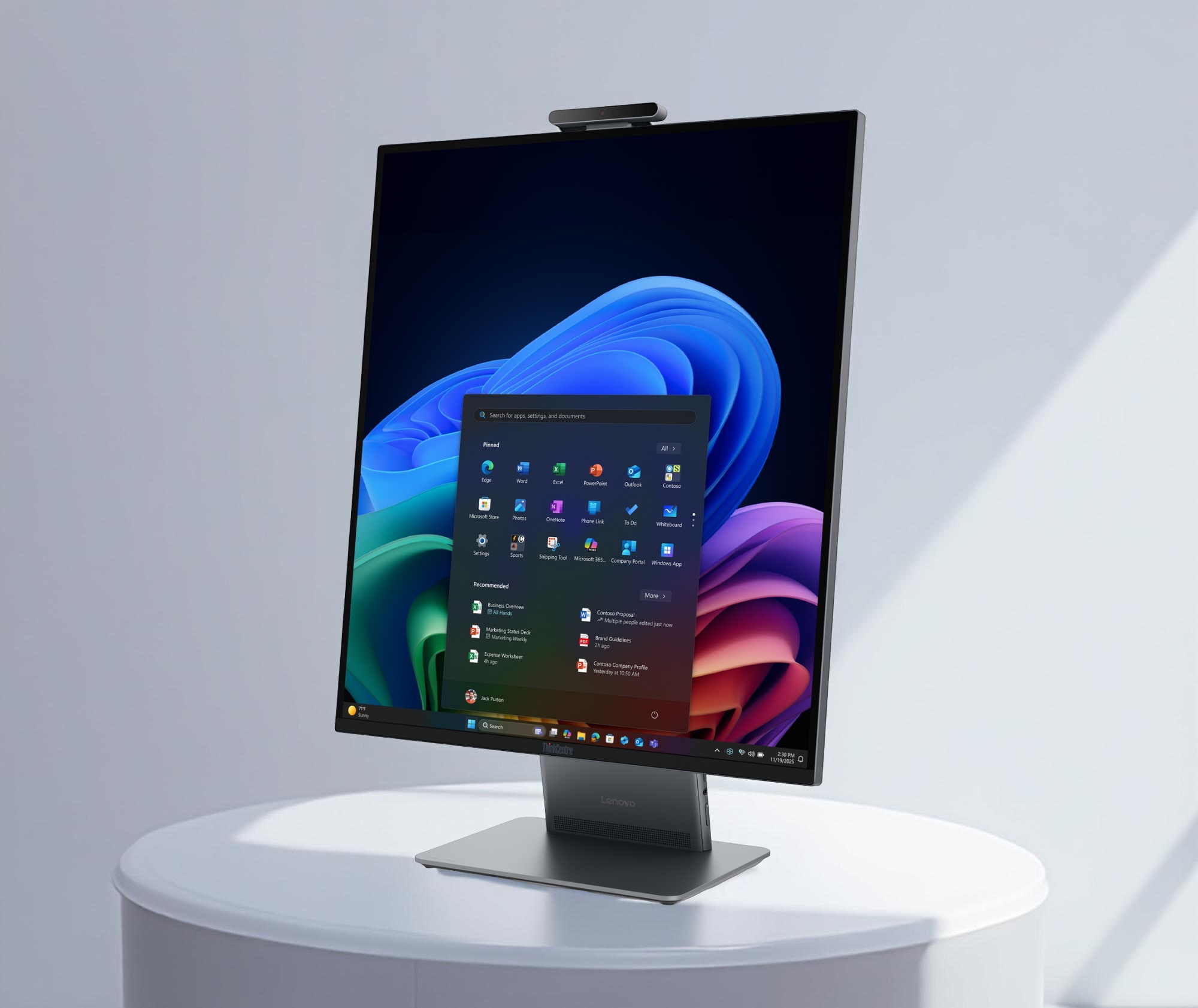 ThinkCentre X AIO Aura Edition all-in-one arrives with unusual shape ...