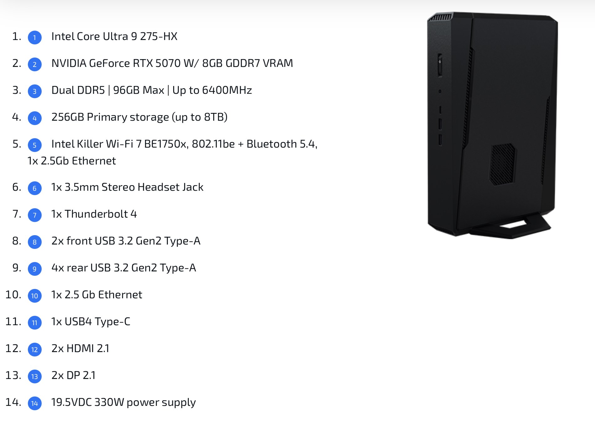 RTX 5070-powered gaming mini PC arrives with up to 24-core Intel Core ...