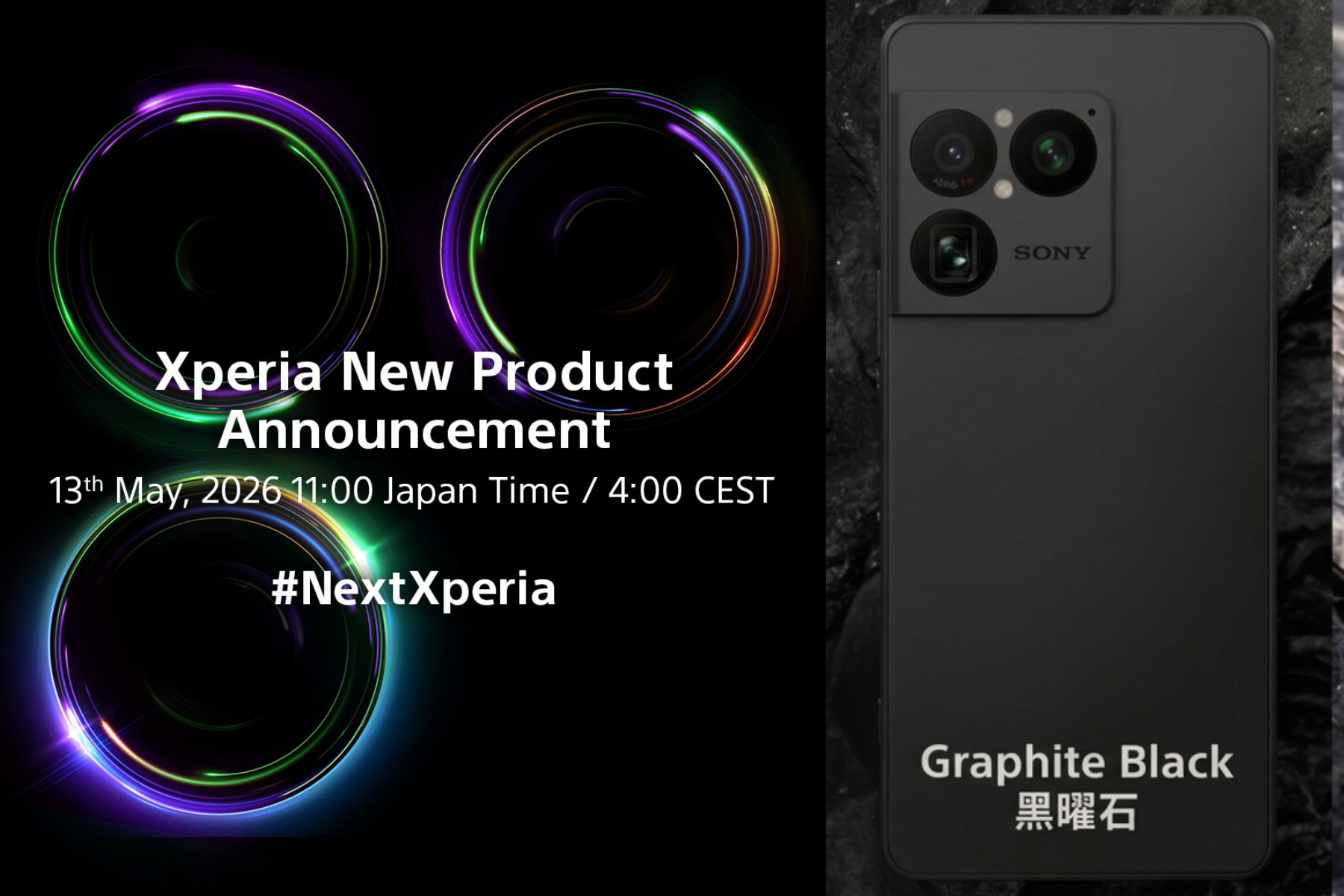 Xperia 1 VIII glowing camera rings teaser: Nothing Phone-inspired ...