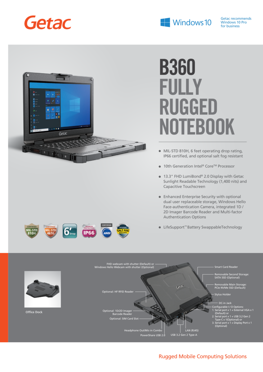Getac B360 rugged laptop review: Bright 1400-nit touchscreen ...