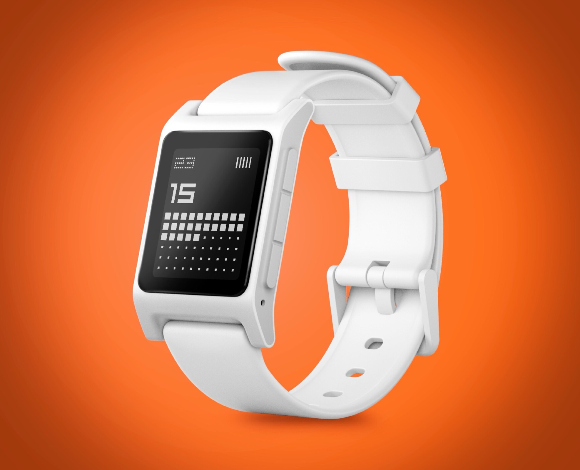 Clever charging adapter for reimagined Pebble watch shown in photo ...