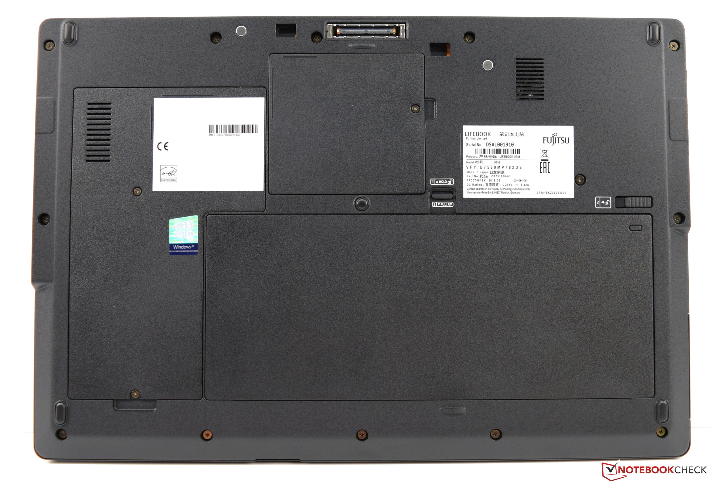 Fujitsu LifeBook U758 (i7-8650U, UHD) Laptop Review - NotebookCheck.net ...