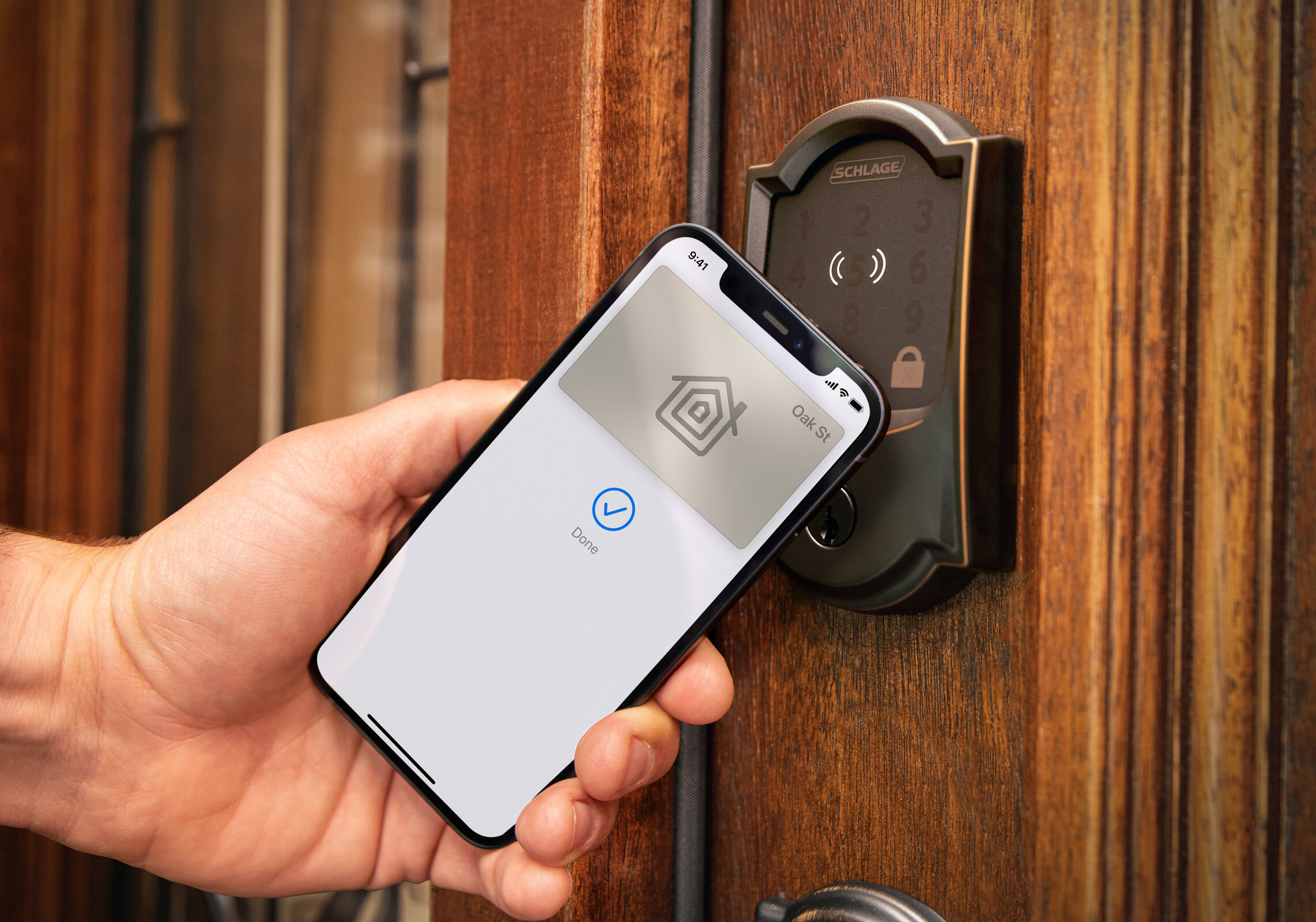 The Schlage Encode Plus Smart Wi-Fi Deadbolt lock, with the Apple Home Key feature, is now ...