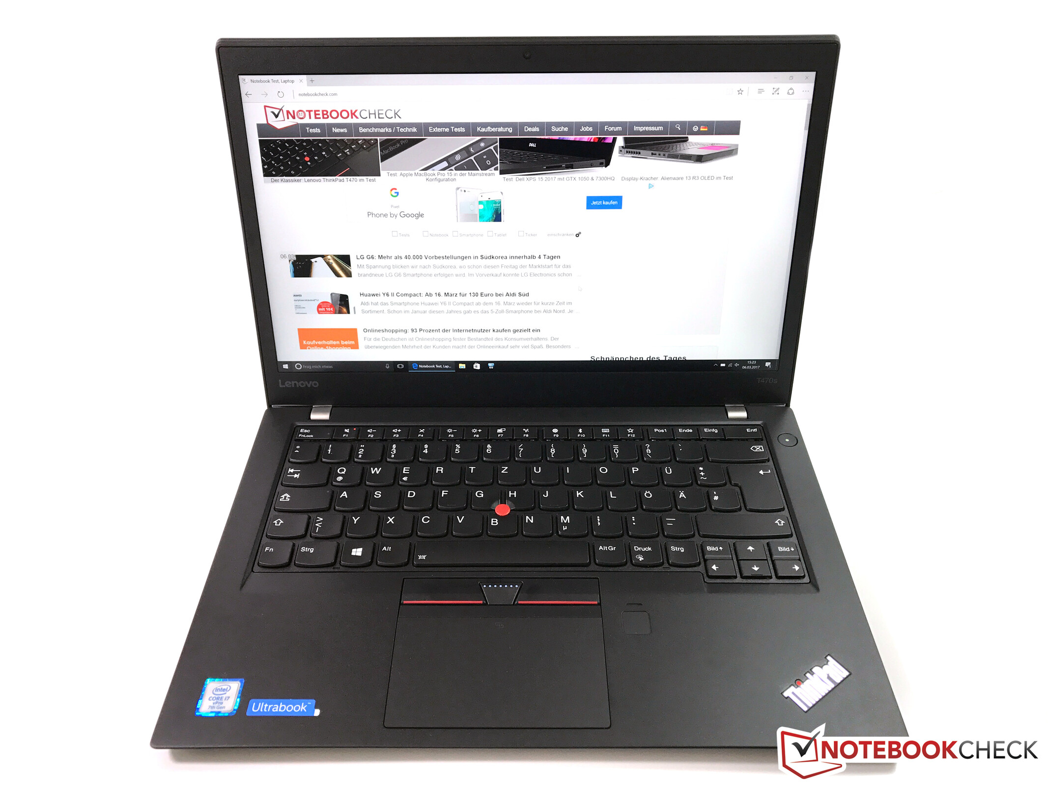 Lenovo ThinkPad T470s (Core i7, WQHD) Laptop Review - NotebookCheck.net ...