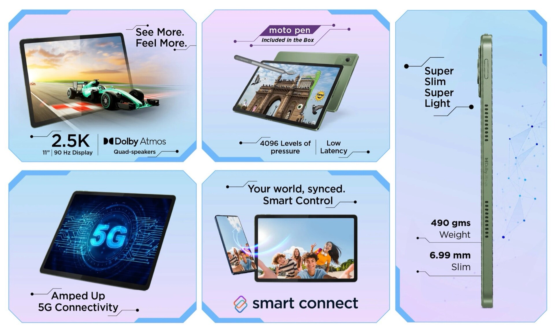 Motorola Moto Pad 60 Neo tablet with stylus, 5G and 68W fast charging ...