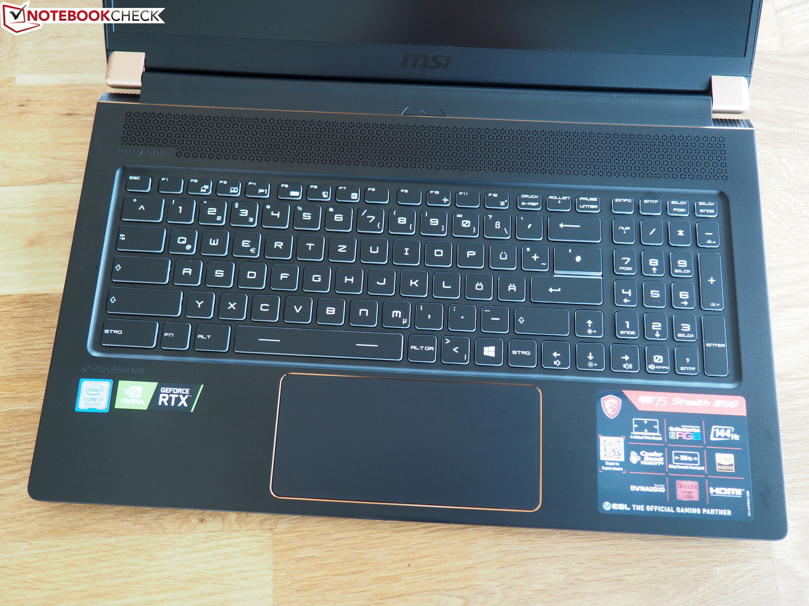 MSI GS75 8SG Stealth (i7-8750H, RTX 2080 Max-Q) Laptop Review ...