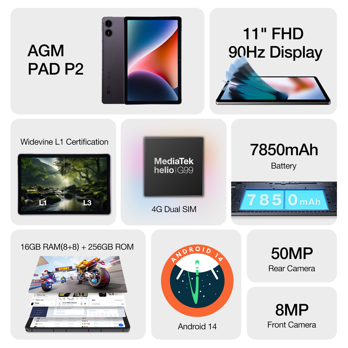 AGM Pad P2 debuts as 50MP camera tablet with Android 14 - NotebookCheck ...