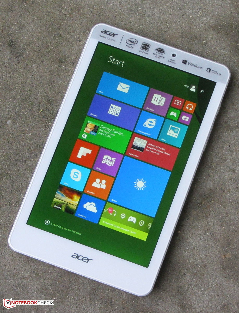 Acer Iconia Tab 8 W W1-810-16HN Tablet Review - Notebookcheck Review