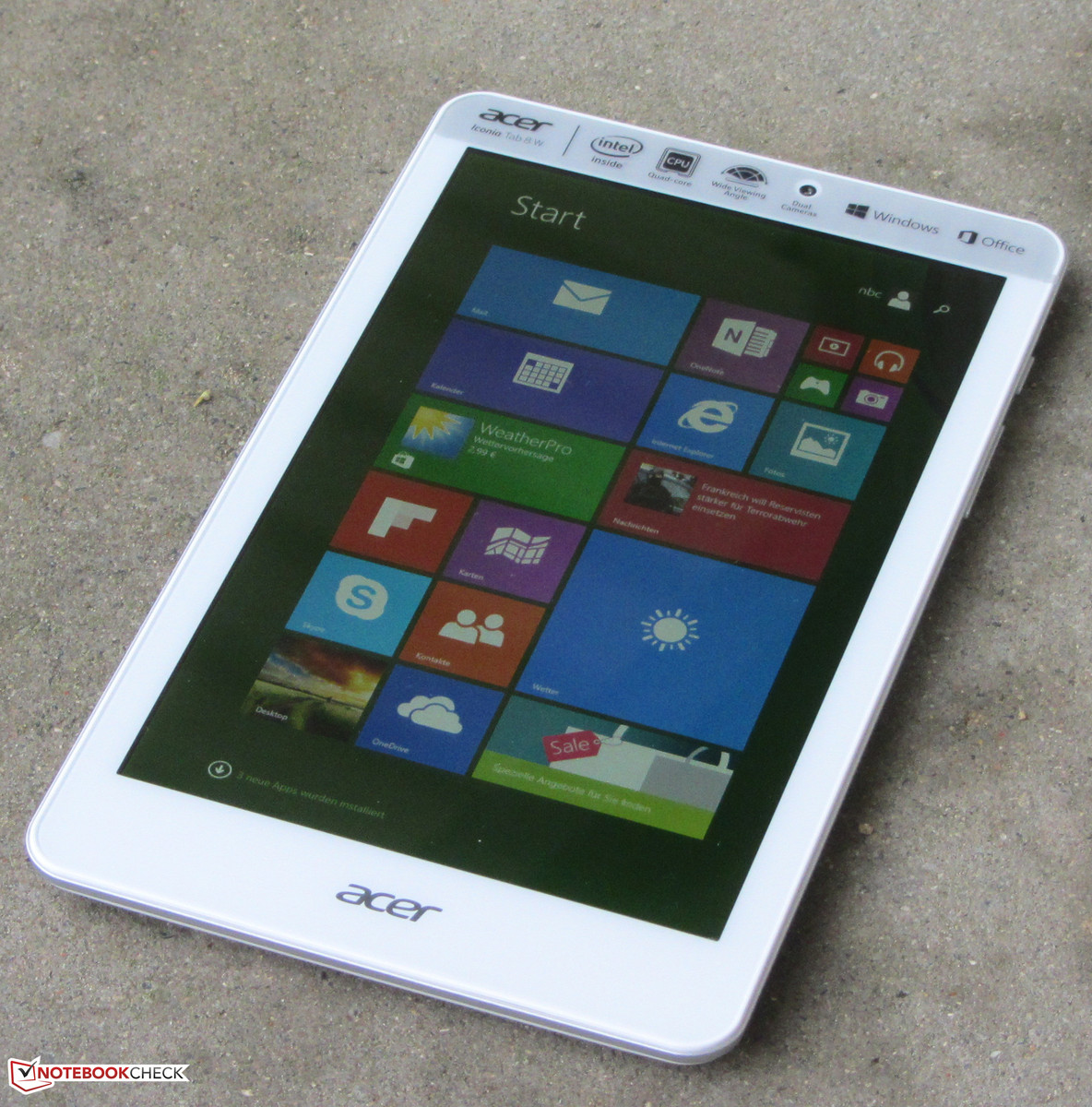 Acer Iconia Tab 8 W W1-810-16HN Tablet Review - NotebookCheck.net Reviews