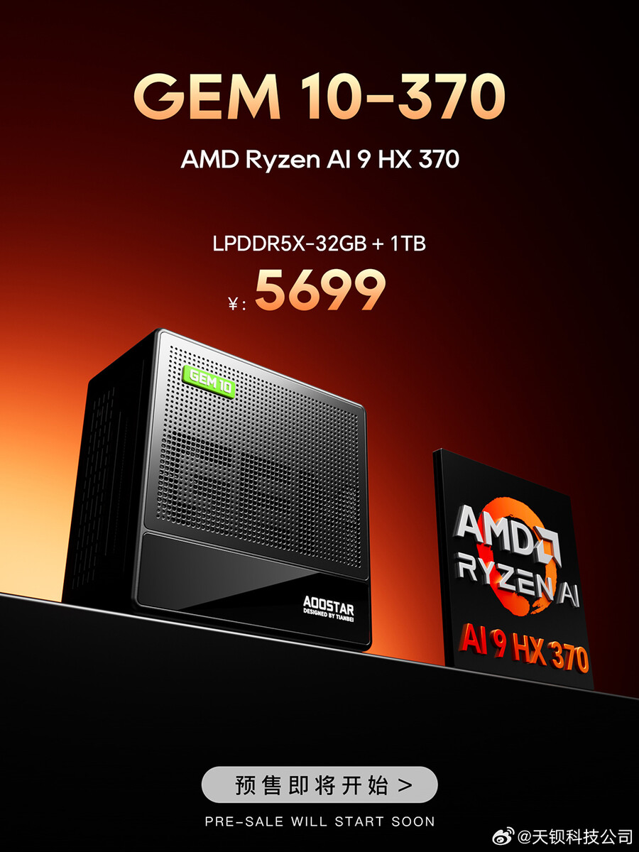 AOOSTAR GEM10 370 pre-order price suggests Strix Point mini PCs won't ...