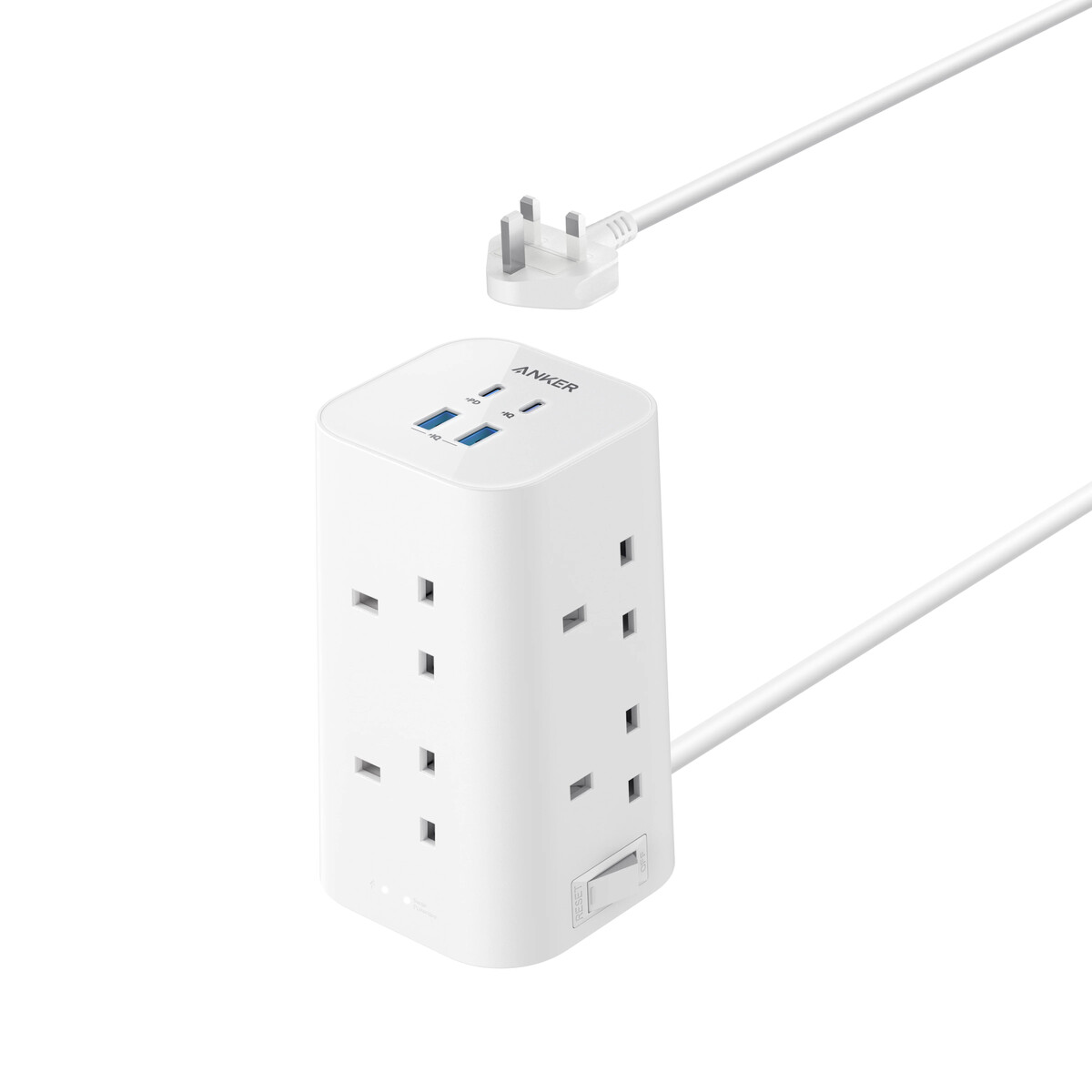 Anker launches new 12-in-1 tower power strip with switch ...